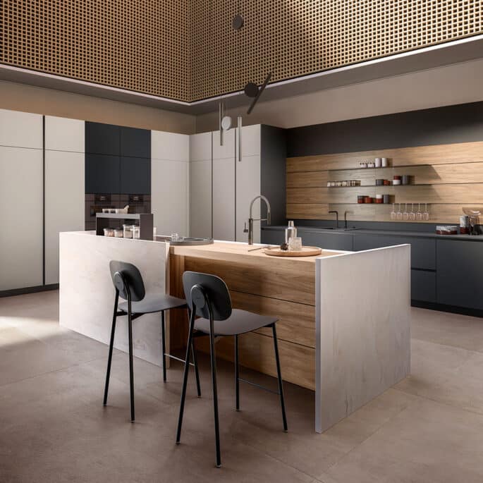 Piani snack, contemporaneità e dinamicità in cucina | Armony Cucine ...